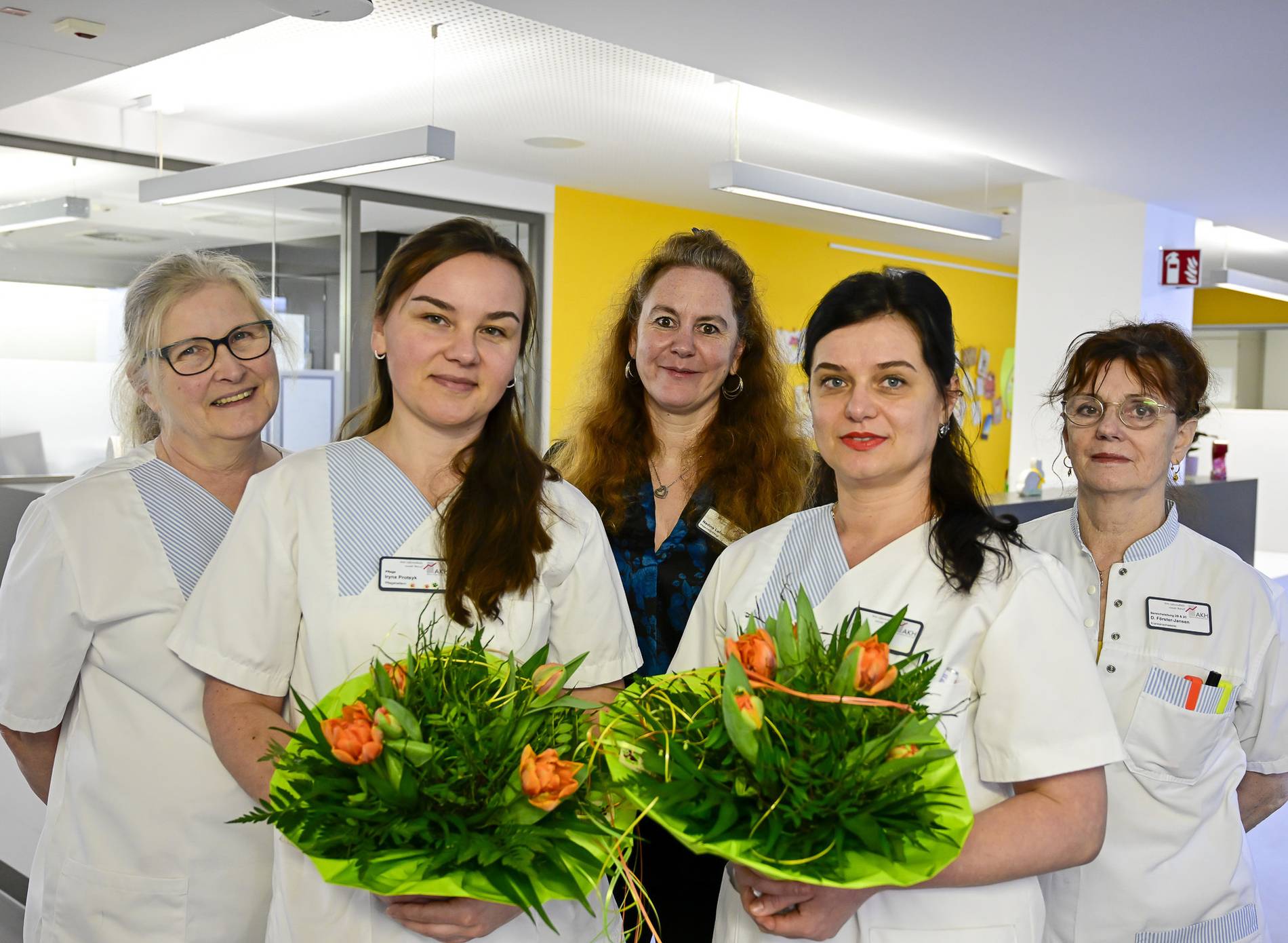 Ukrainische Krankenschwestern legen Examen am AKH Viersen ab